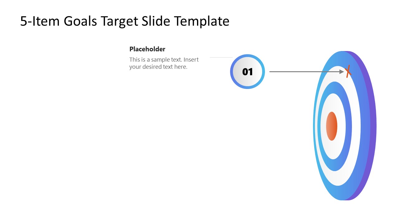 5-Item Goal Target PowerPoint Template