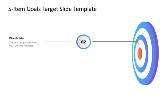 Customizable 5-Item Goal Target PPT Template - SlideModel