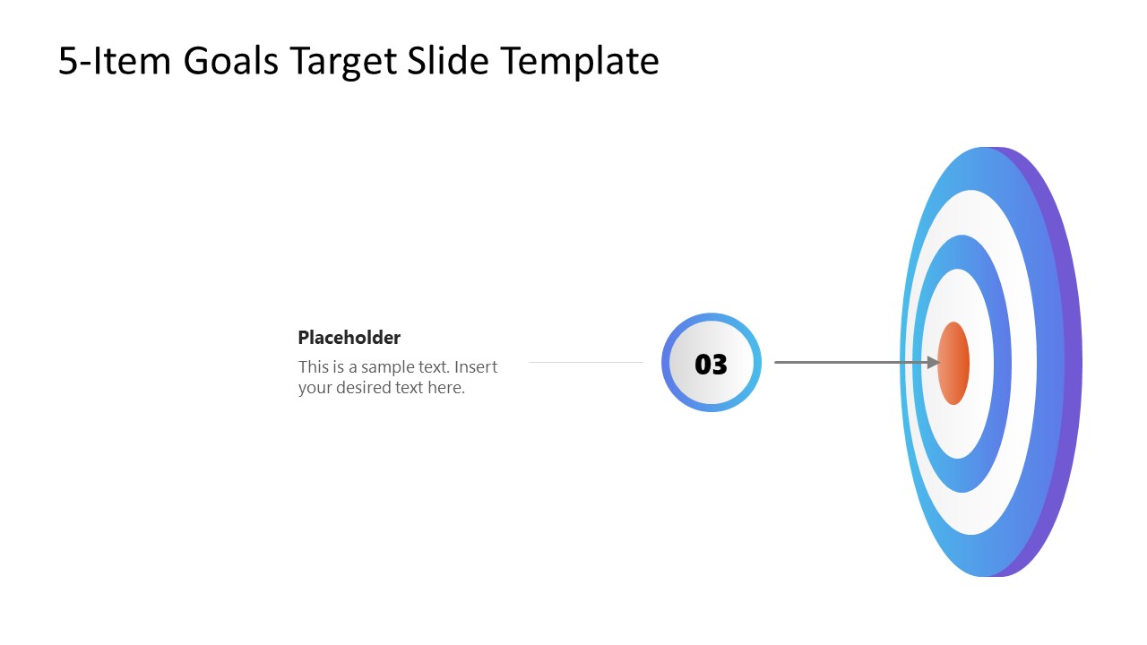 5-Item Goal Target PowerPoint Template