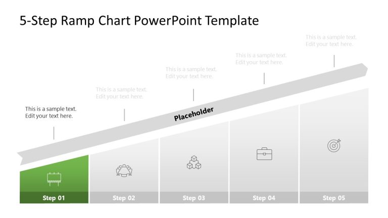 Editable Ramp Chart Slide with 5 Segments - SlideModel