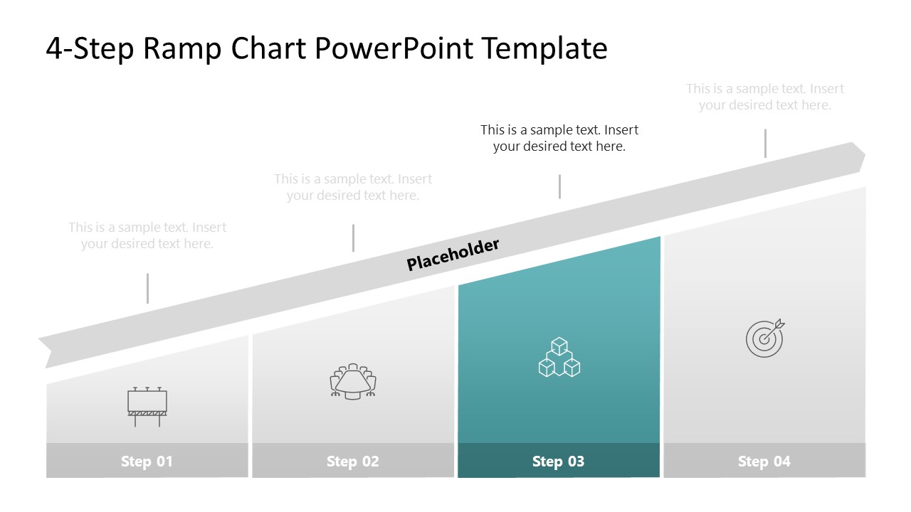 4-Step Ramp Chart PowerPoint Template