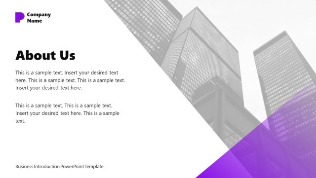 About Us Slide for Company Overview Presentation - SlideModel