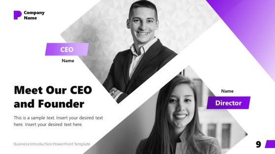 Meet the CEO Slide for Company Presentation - SlideModel