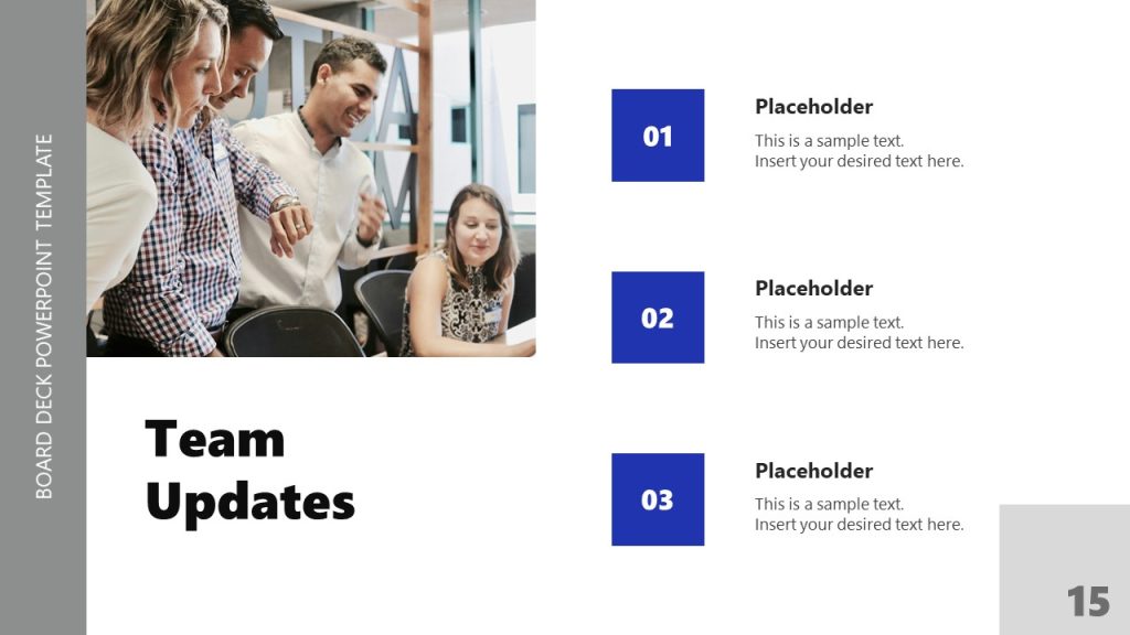 Team Updates Slide for Board Deck Template - SlideModel