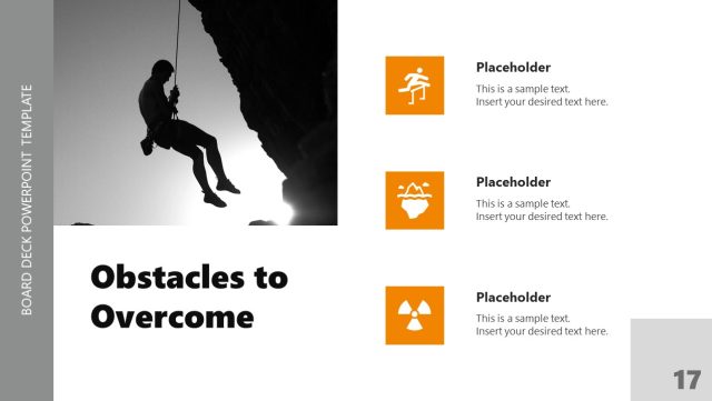 Obstacles to Overcome Slide for Board Deck Template - SlideModel