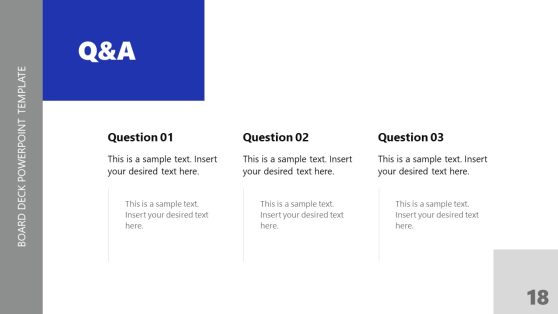 Q&A Slide - Board Deck Presentation Template - SlideModel