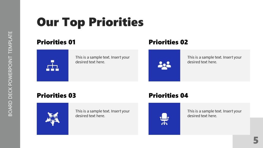 Our Top Priority - Board Deck PPT Template - SlideModel