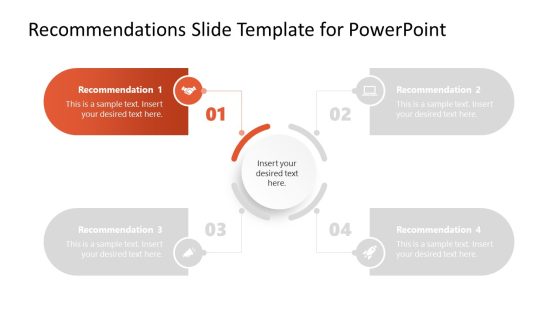 4-Item Recommendations PowerPoint Slide - SlideModel