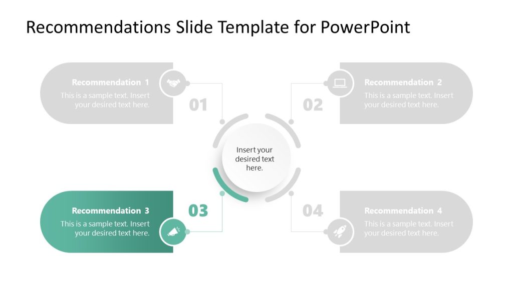 4-Item Recommendations Template for PowerPoint - SlideModel