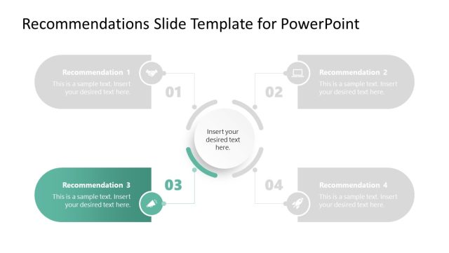 4-Item Recommendations Template for PowerPoint - SlideModel