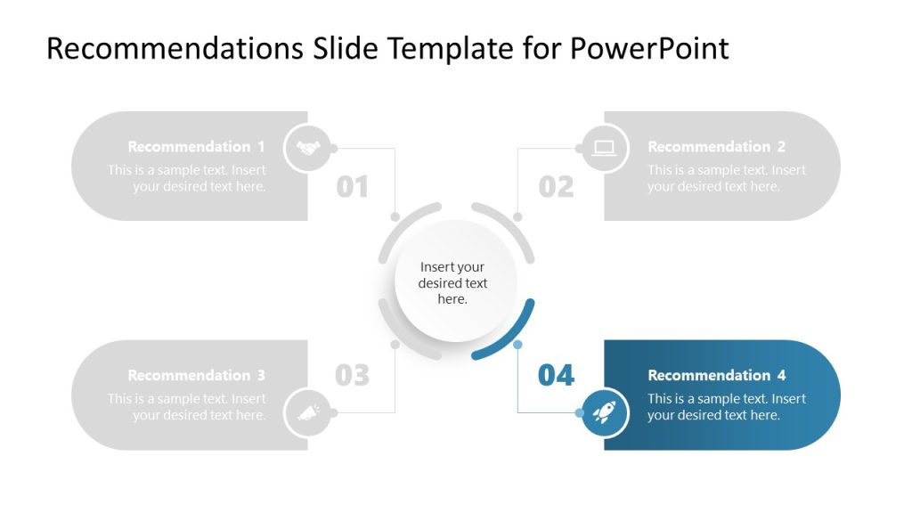 4-Item Recommendations Template for Presentation - SlideModel