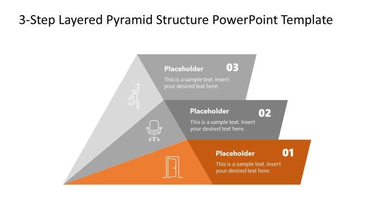 Animated 3-Step Layered Pyramid Structure PowerPoint Slide - SlideModel