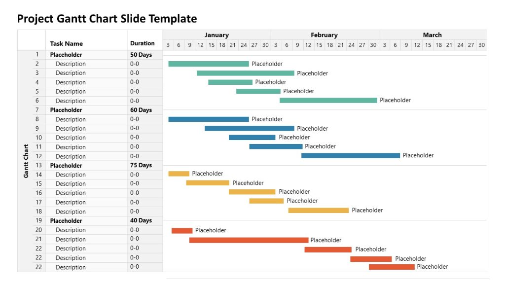 Project Gantt Chart Presentation Slide - SlideModel