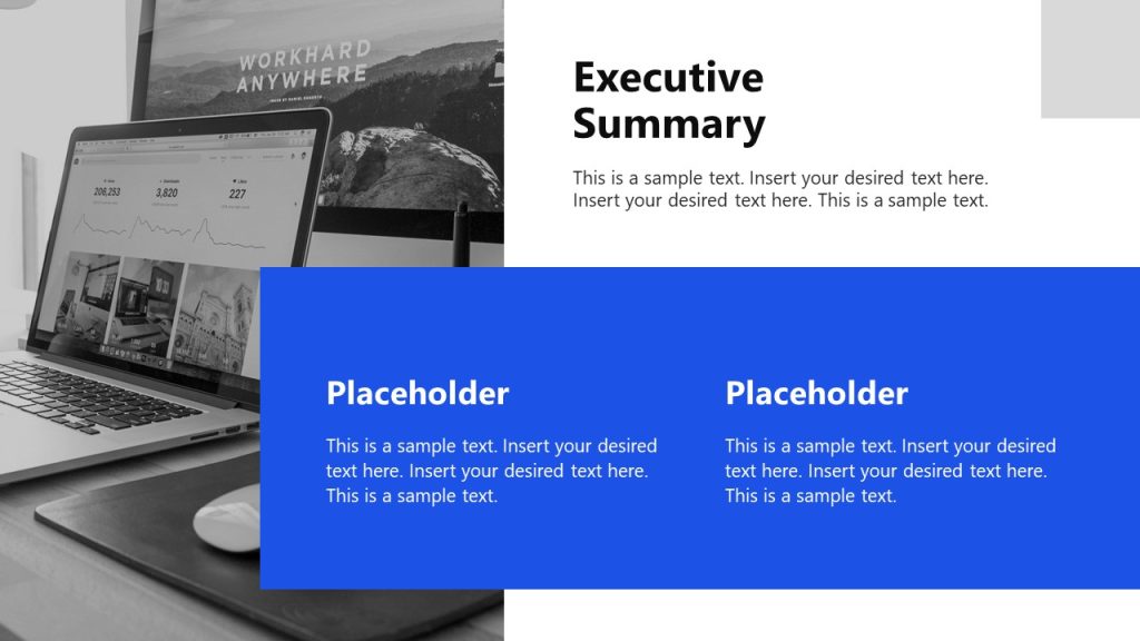 Executive Summary Slide with Text - Digital Marketing Audit Template ...