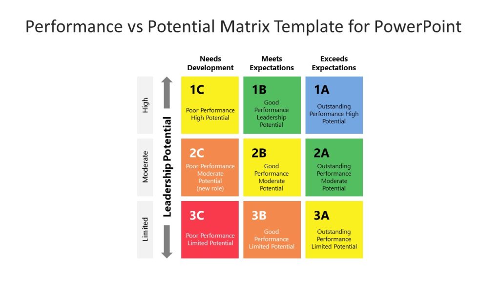 Editable Performance vs Potential Matrix Chart Slide - SlideModel