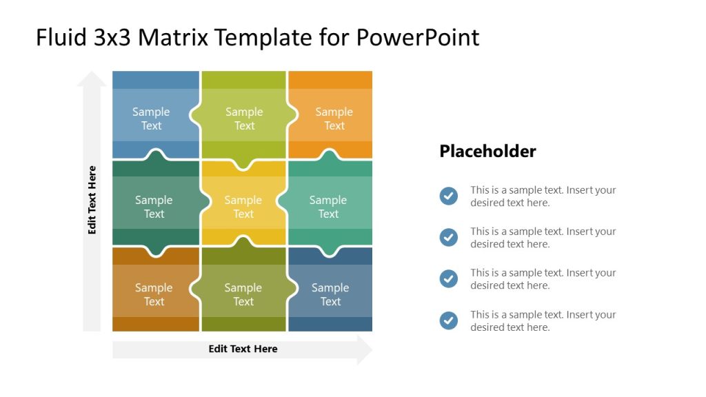 Fluid 3x3 Matrix Slide Template - SlideModel