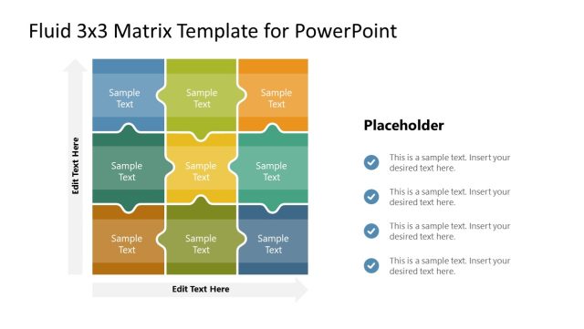 Fluid 3x3 Matrix Slide Template - SlideModel