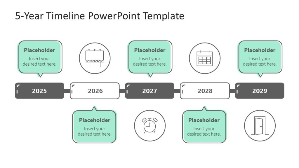 5-Year Timeline Presentation Template - SlideModel