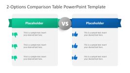 2-Options Comparison Table Slide Template - SlideModel