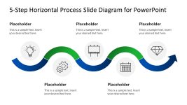 Horizontal Process Diagram with 5-Steps - SlideModel
