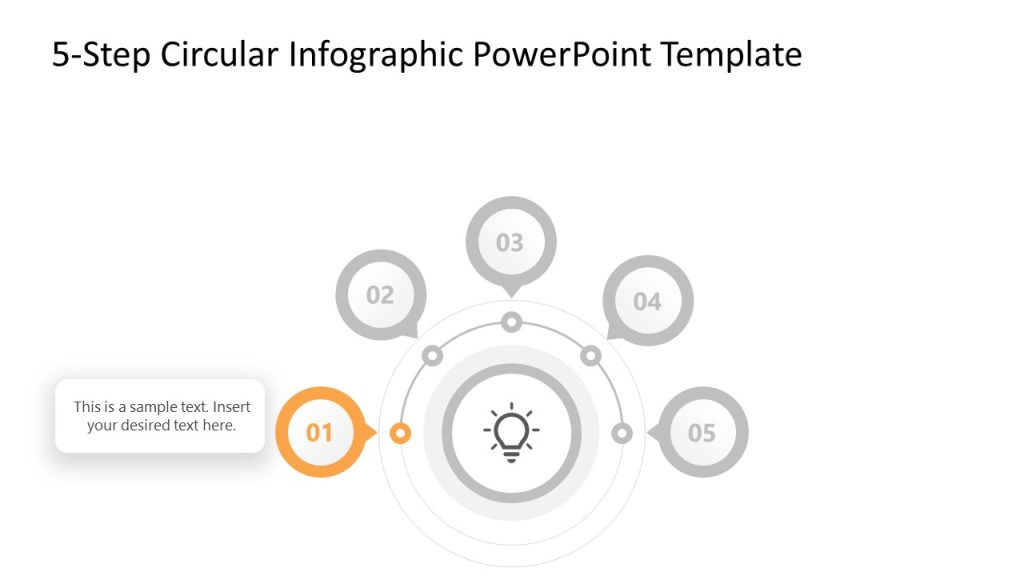 5 Step Circular Infographic Template For Powerpoint Slidemodel