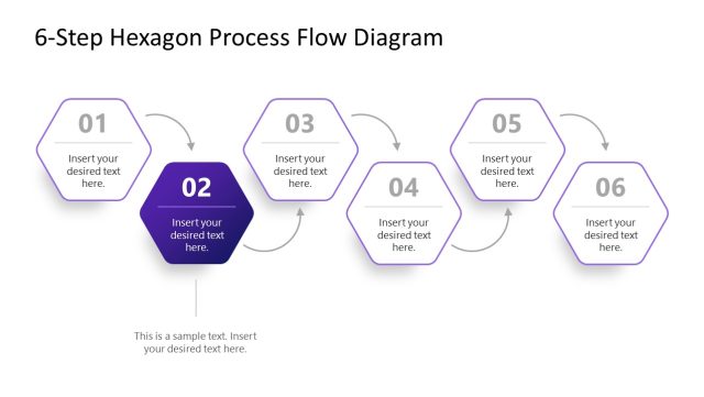 Editable 6-Step Hexagon Process Diagram Slide Template - SlideModel