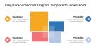 Irregular Four Blocker Diagram PPT Template - SlideModel