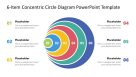 6-Item Concentric Circles Diagram Template PPT Slide - SlideModel