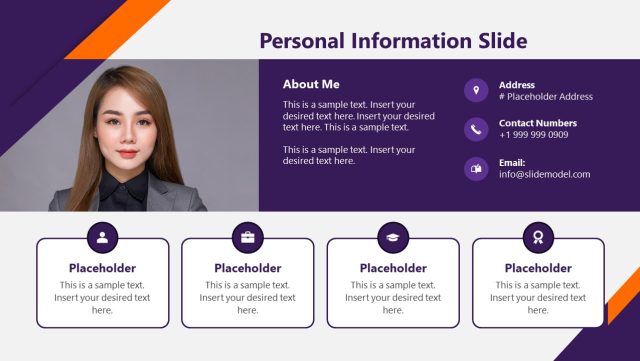 Personal Information Template Slide - SlideModel