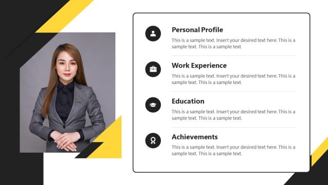 PPT Slide for Presenting Personal and Professional Details - SlideModel