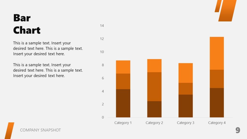 Bar Chart PowerPoint Slide for Company Profile - SlideModel
