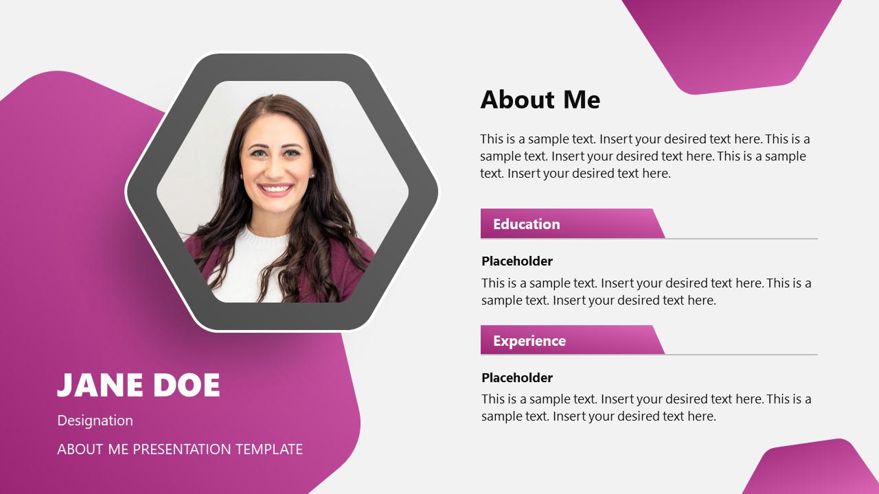 About Me Slide Template For PowerPoint