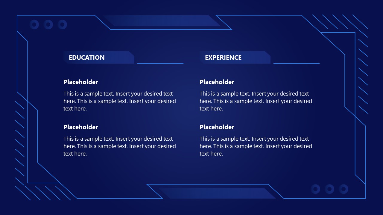Technology About Me Resume PowerPoint Template