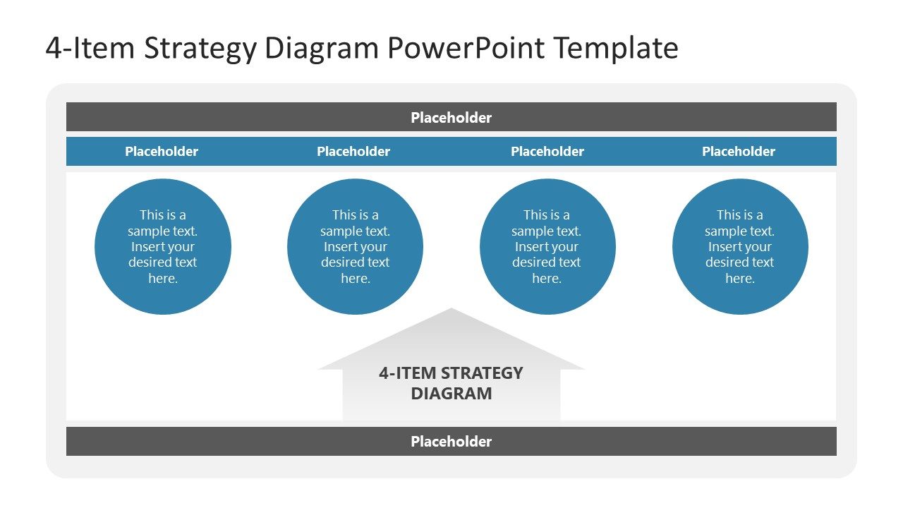 4-Item Strategy Diagram PPT Template - SlideModel 4-Item Strategy Diagram PPT Template - SlideModel
