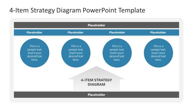 4-Item Strategy Diagram PPT Template - SlideModel