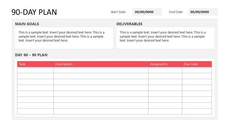 90-Day Business Plan Presentation Template - SlideModel