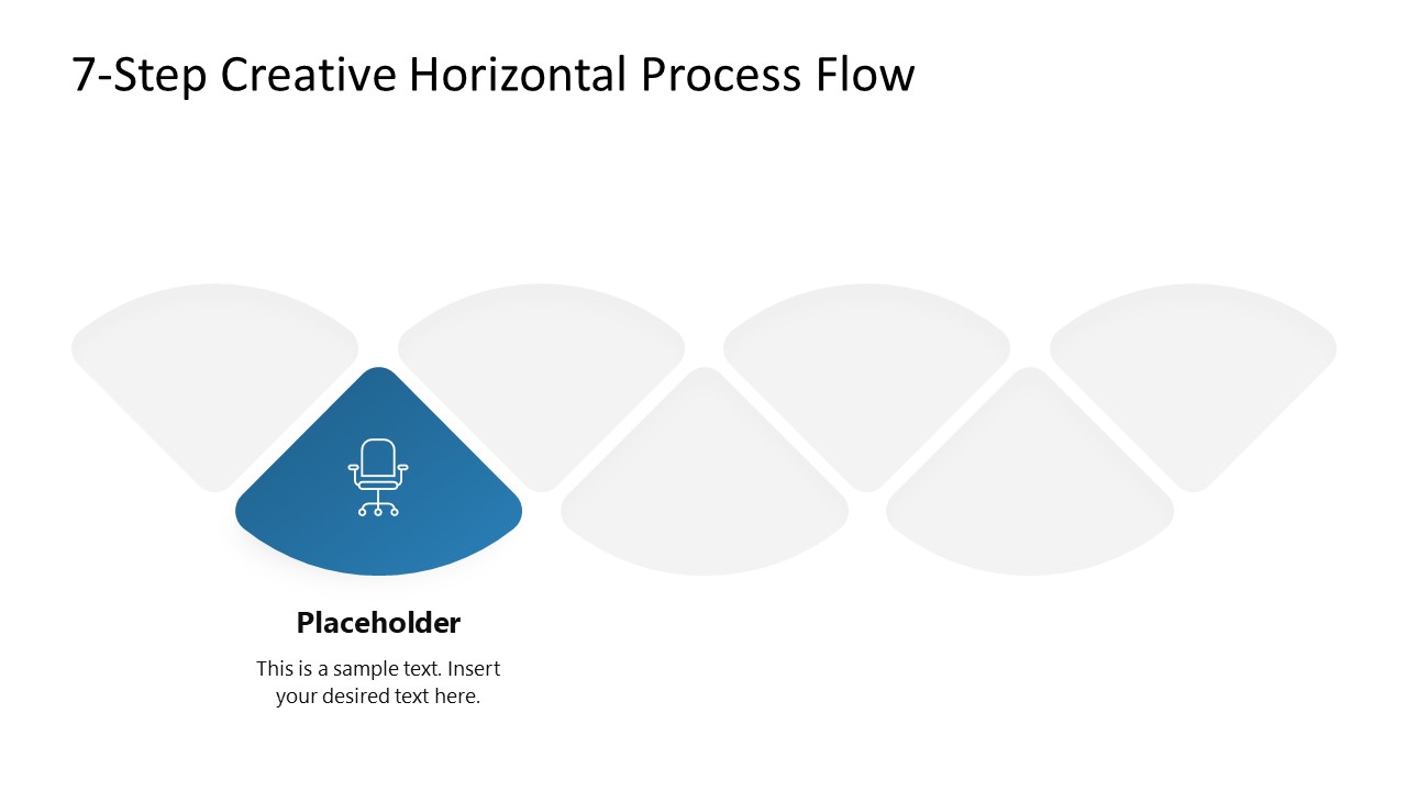 7-Item Creative Horizontal Process PowerPoint Template