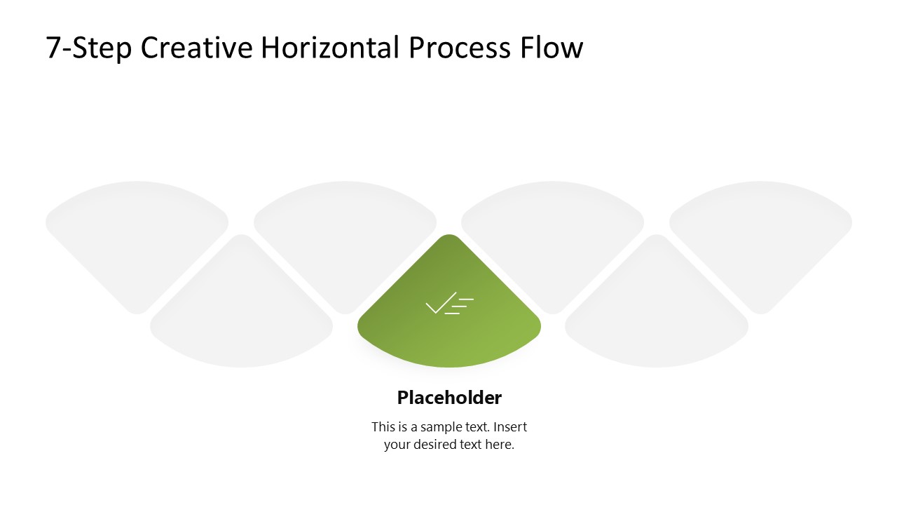 7-Item Creative Horizontal Process PowerPoint Template