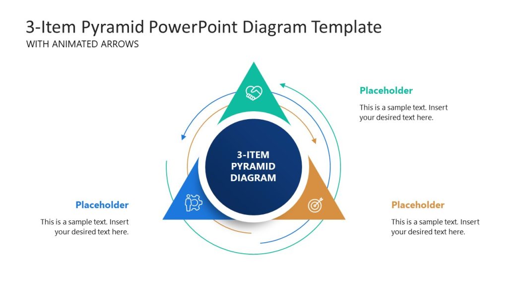 3-Item Pyramid Diagram PPT Slide Template - SlideModel