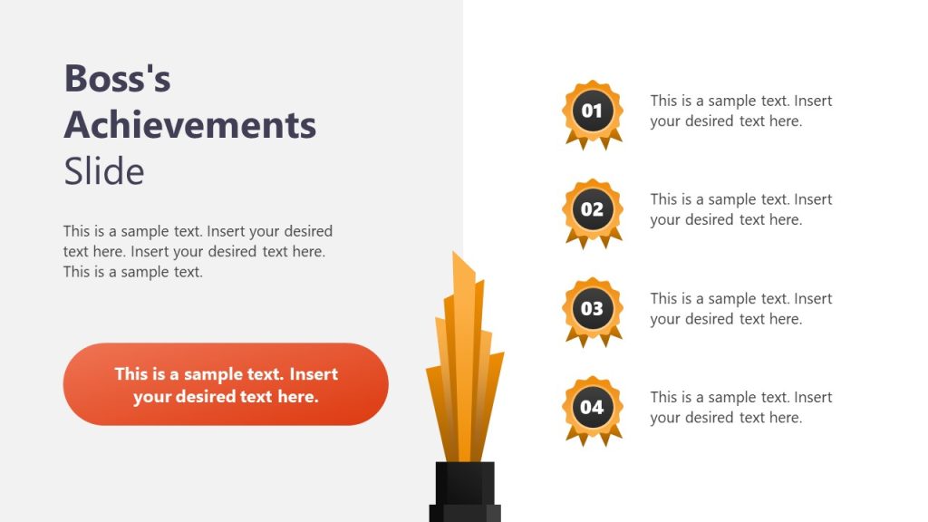 Boss's Achievements Slide - SlideModel