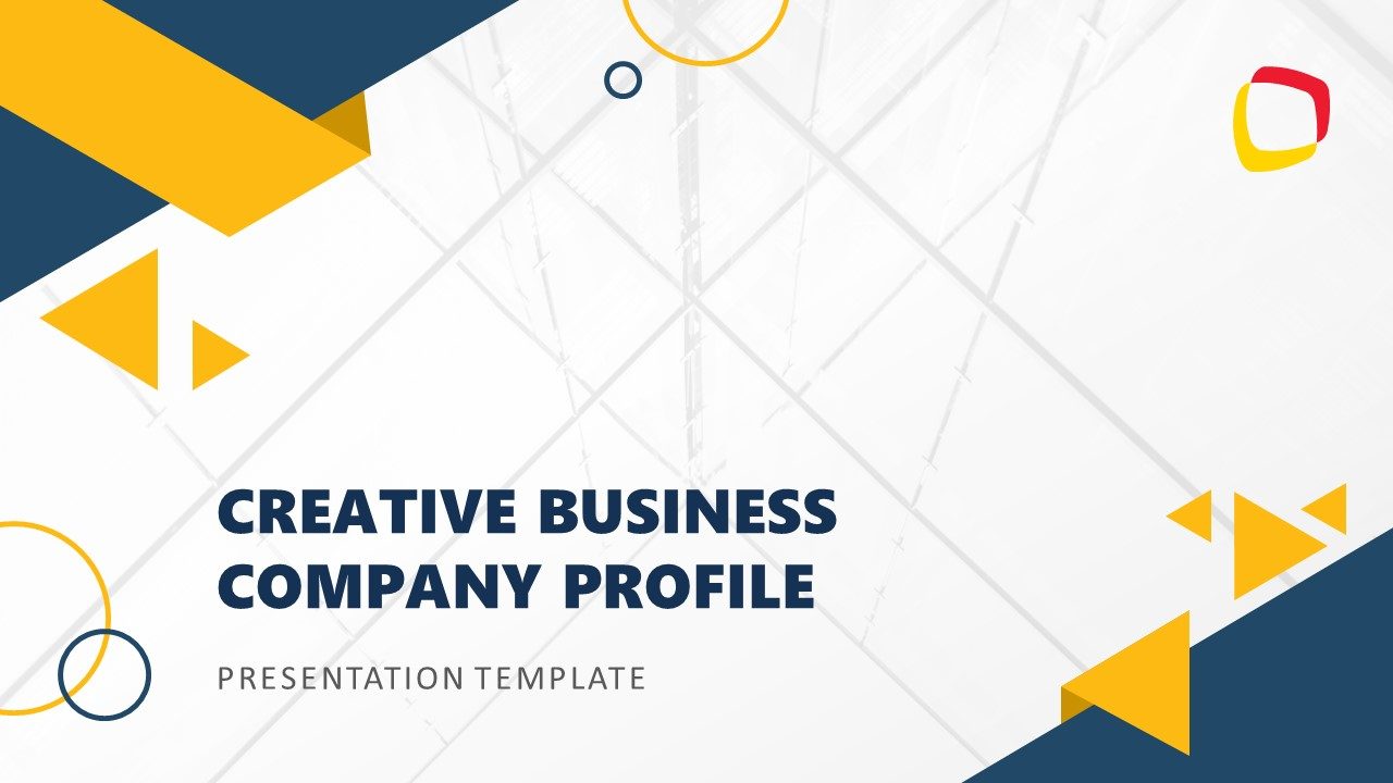 Creative Business Company Profile Template - Title Slide - SlideModel