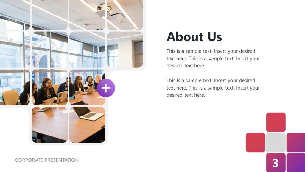 About Us Slide with Photo Grid Design - SlideModel