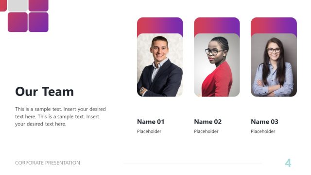 Our Team Presentation Slide with Images - SlideModel