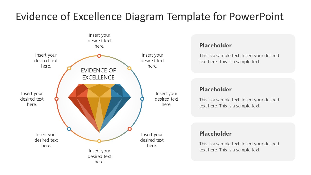 Evidence of Excellence Diagram Template for PowerPoint