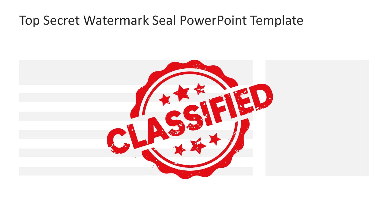 Top Secret Watermark Seal PowerPoint Template