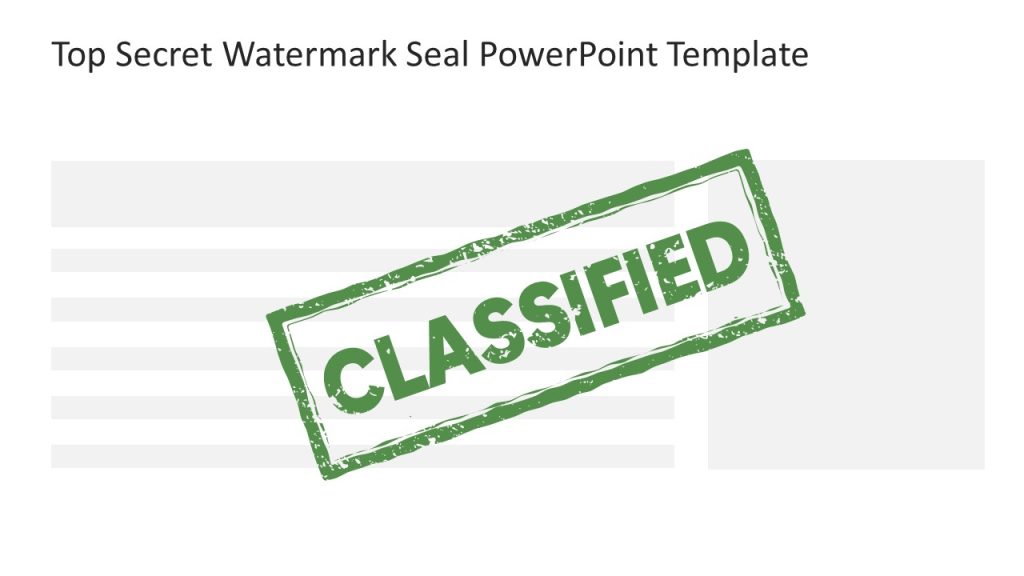 Green Classified Watermark Stamp Template Slide - SlideModel