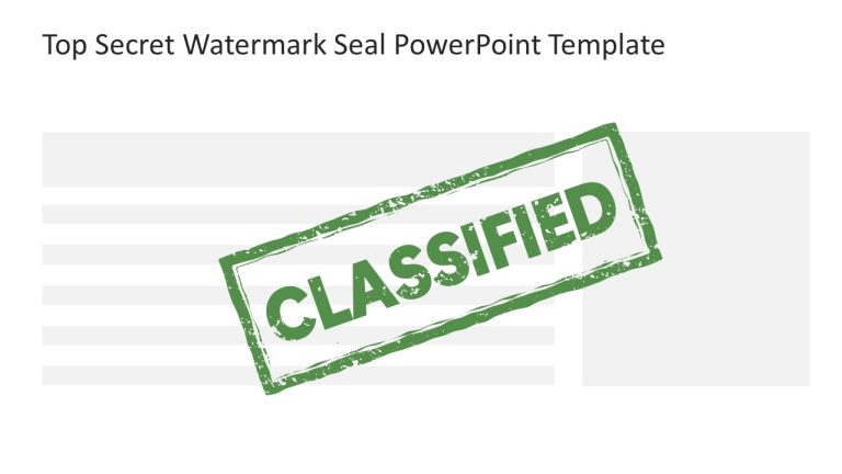 Green Classified Watermark Stamp Template Slide - SlideModel