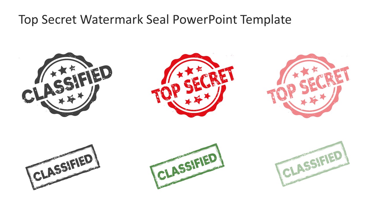 Top Secret Watermark Seal PowerPoint Template