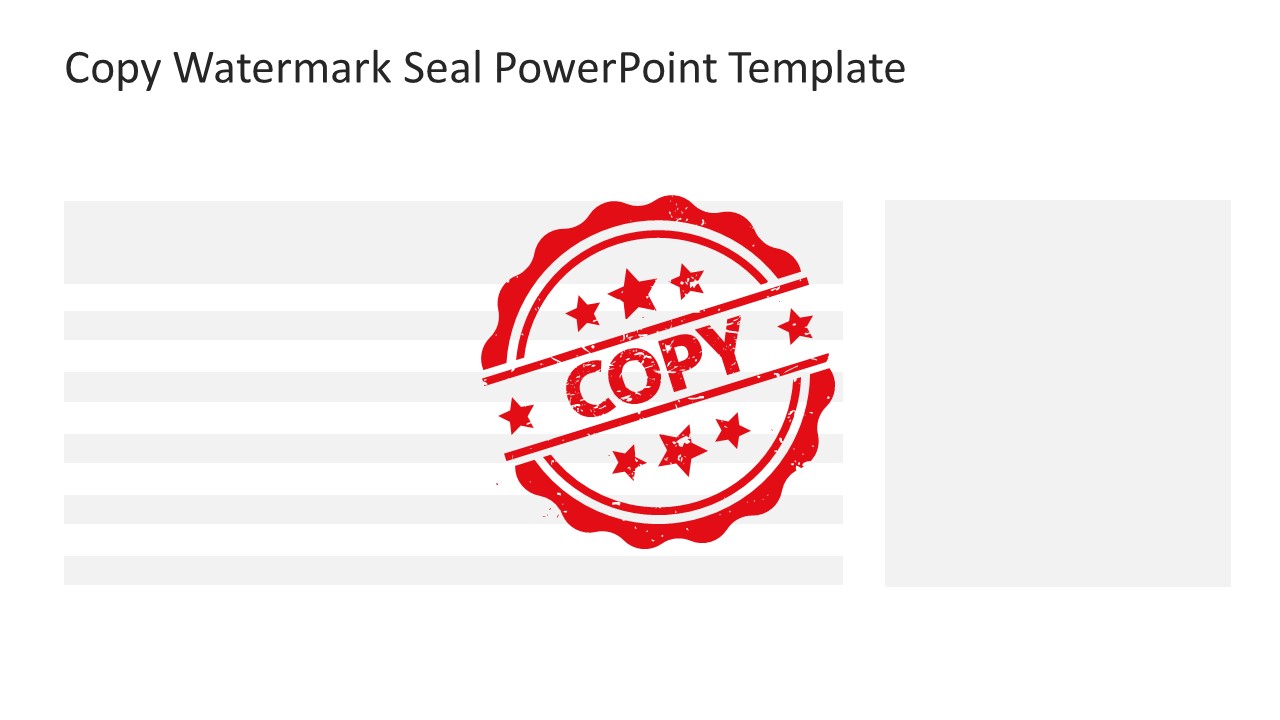 Copy Watermark Seal PowerPoint Template