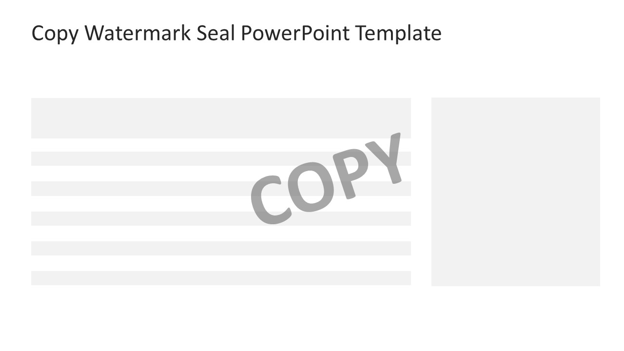 Copy Watermark Seal PowerPoint Template